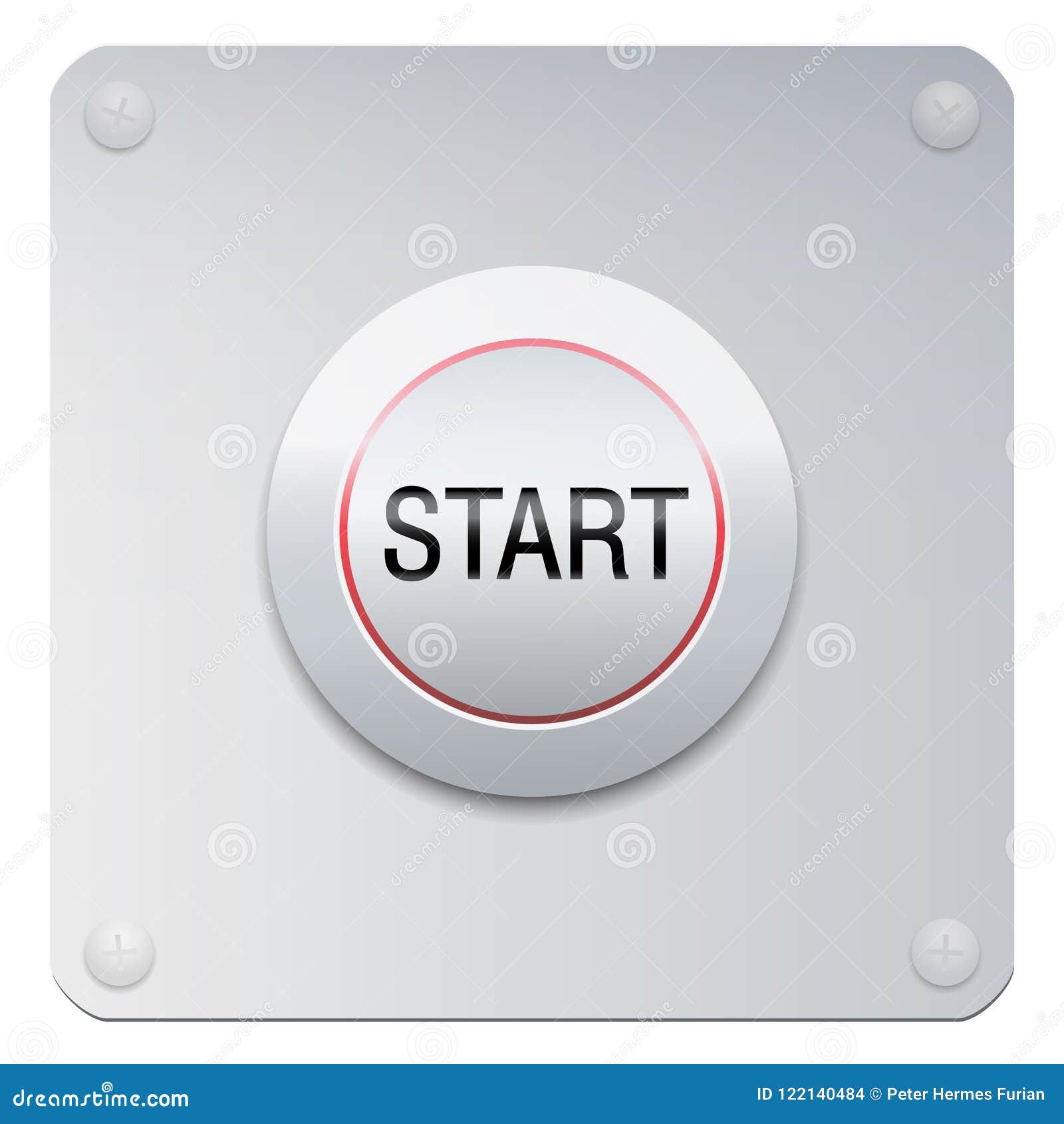 Start Button Power on Starter Stock Vector - Illustration of gadgets ...