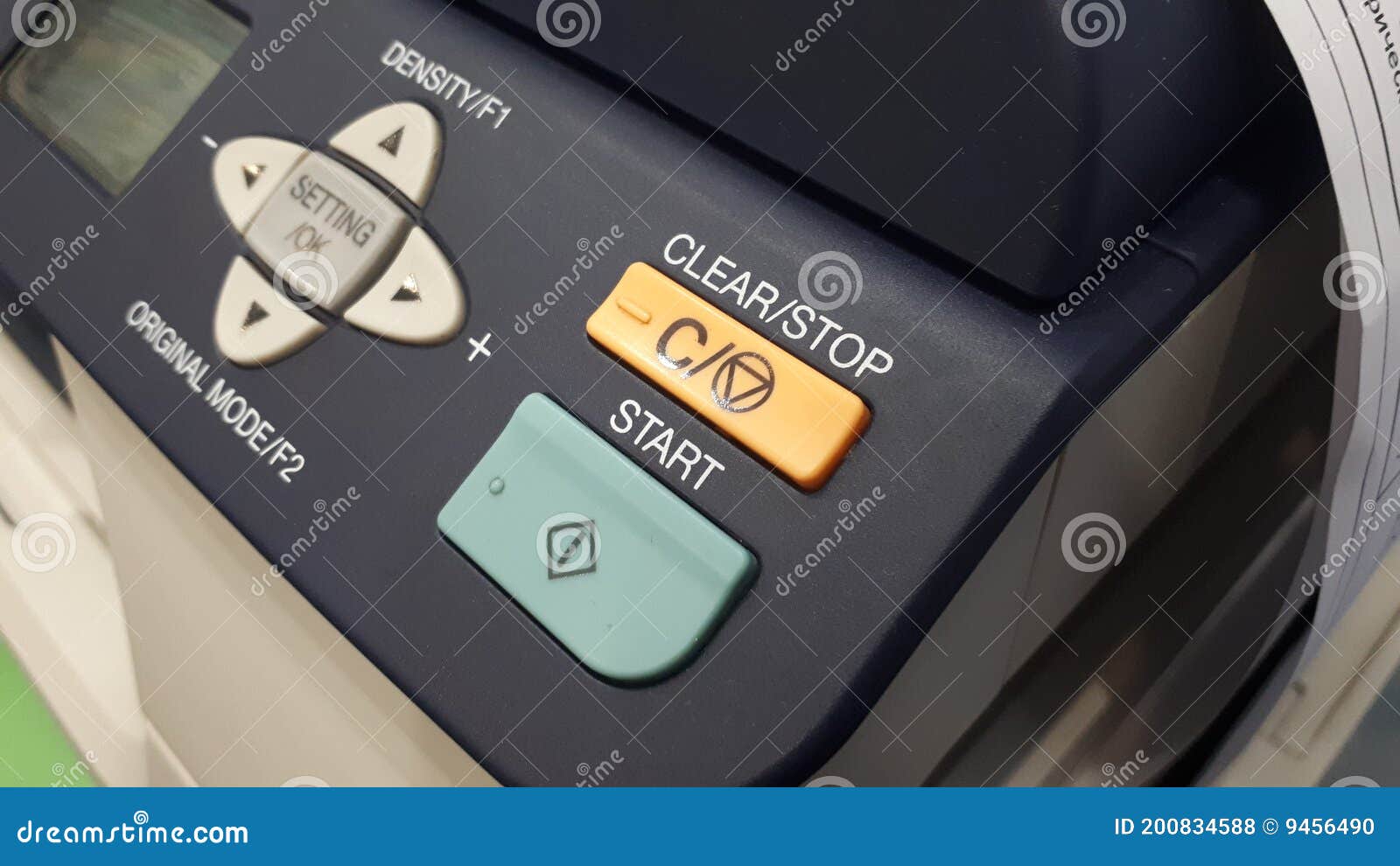 Start Button on the Printer and Copier Stock Photo - Image of printing ...