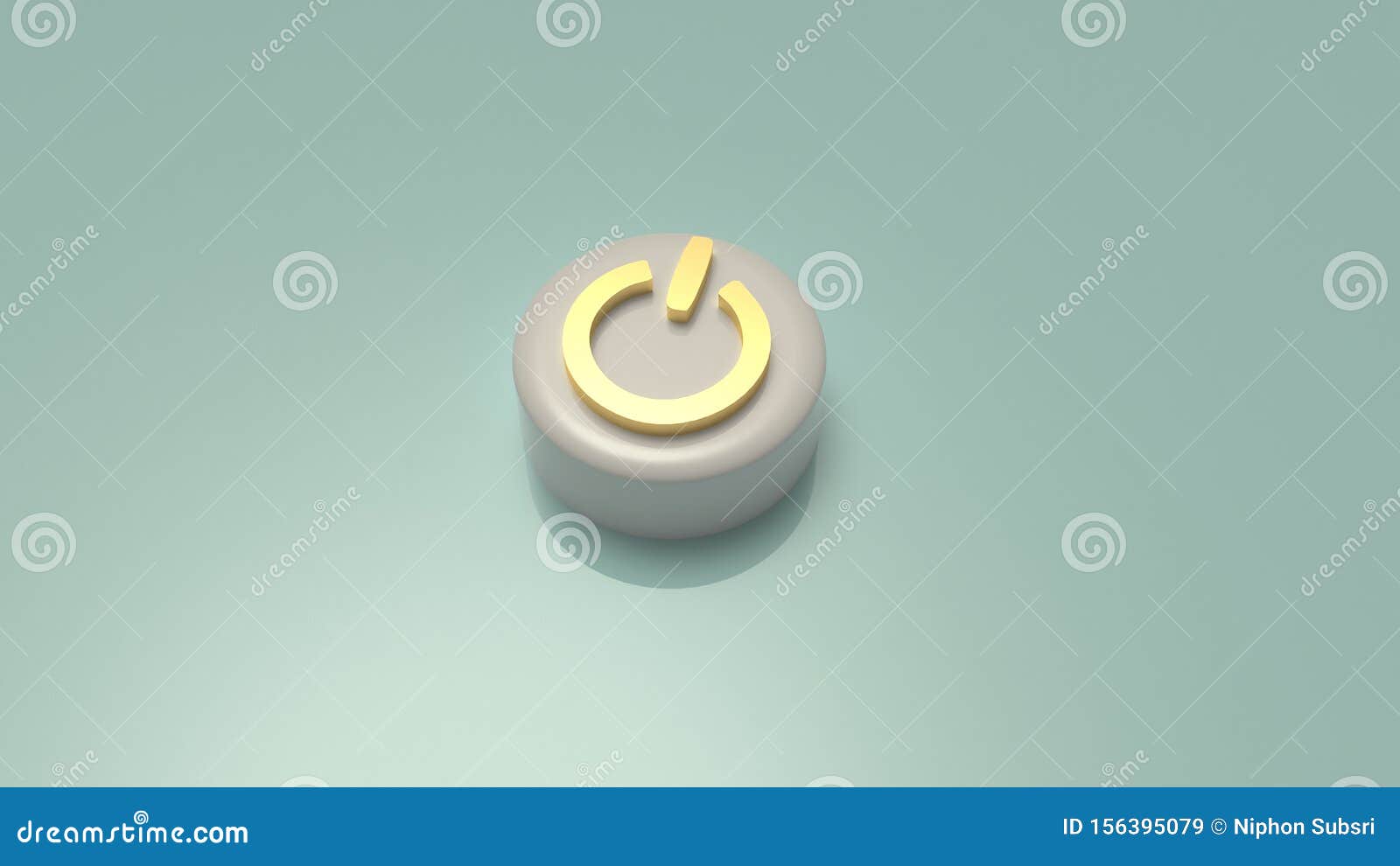 Start Button Symbol 3d Rendering for Background Stock Illustration ...