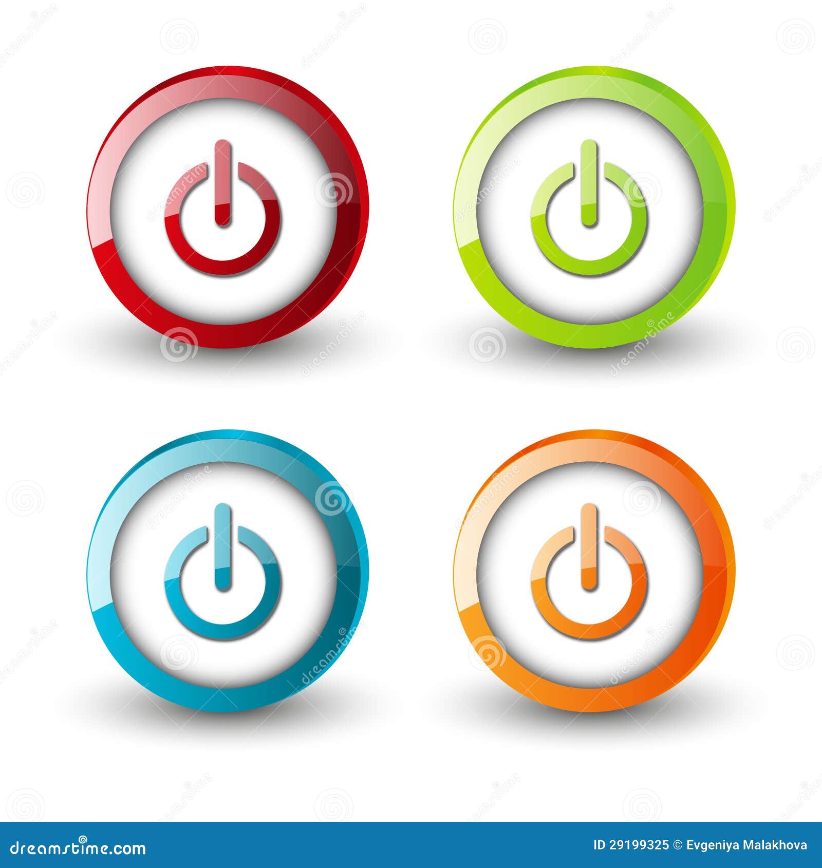 Start buttons stock vector. Illustration of glossy, element - 29199325