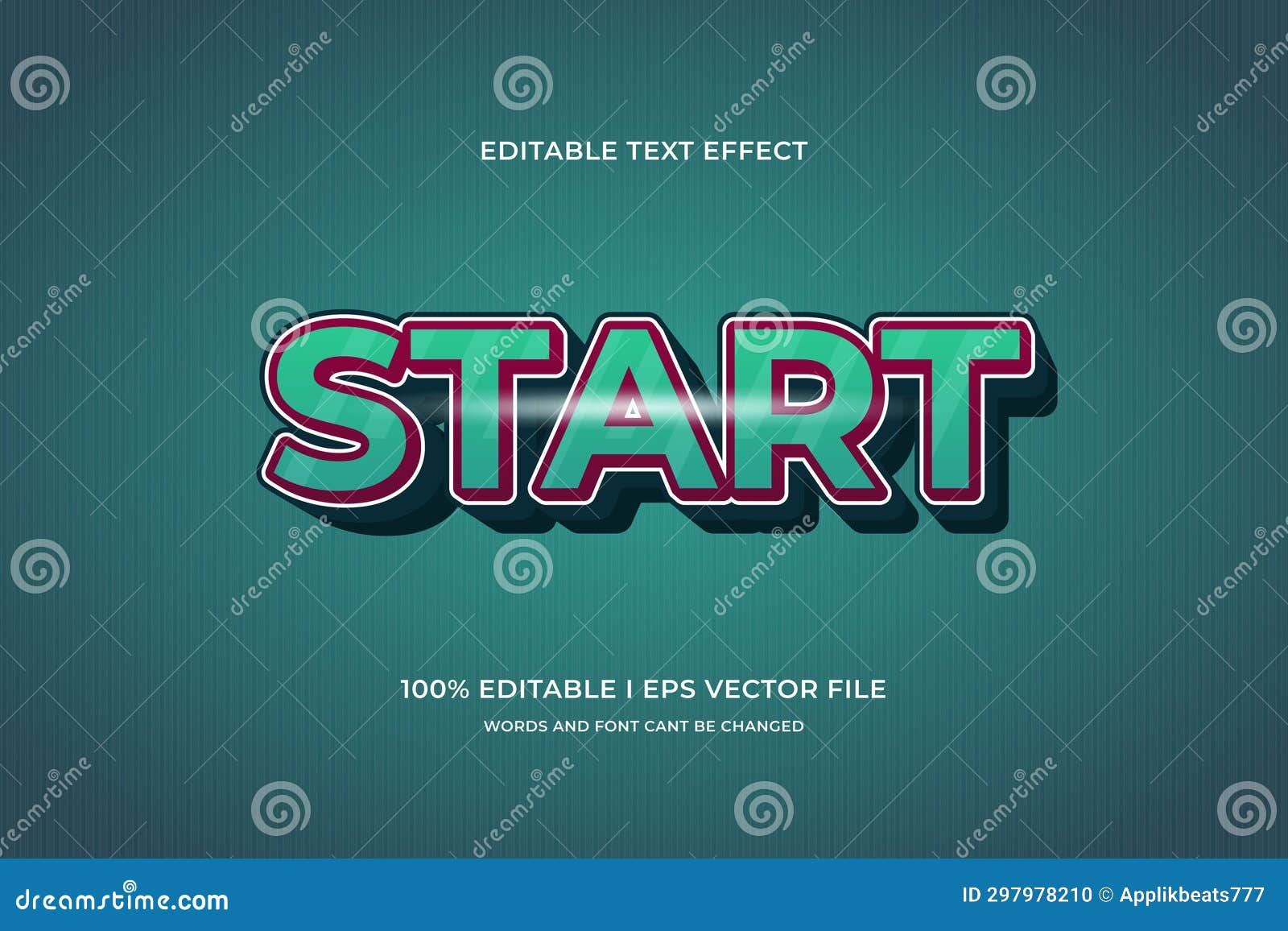 Start Cartoon Editable Text Style Effect Template Stock Vector ...