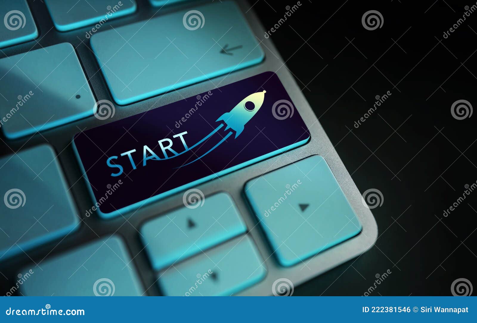 Start, Challenge, Start-Up And Motivation Concept. Close Up Of Rocket ...