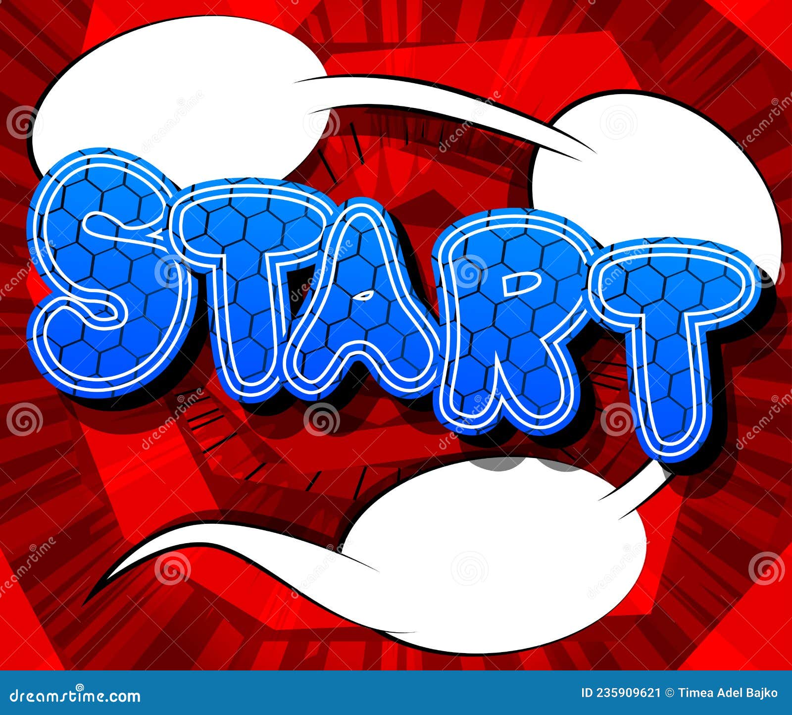 Start. Comic Book Word Text. Stock Vector - Illustration of comics ...