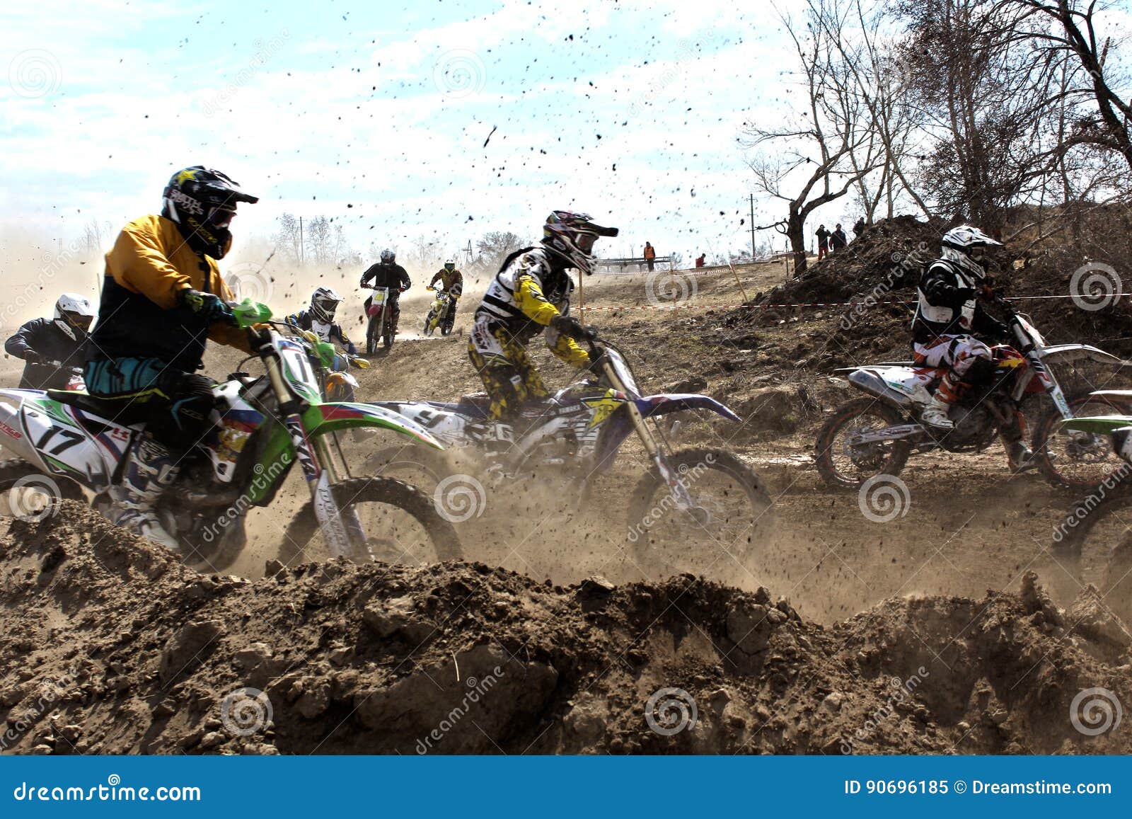 The Start of the Competition in Motocross Editorial Image - Image of ...