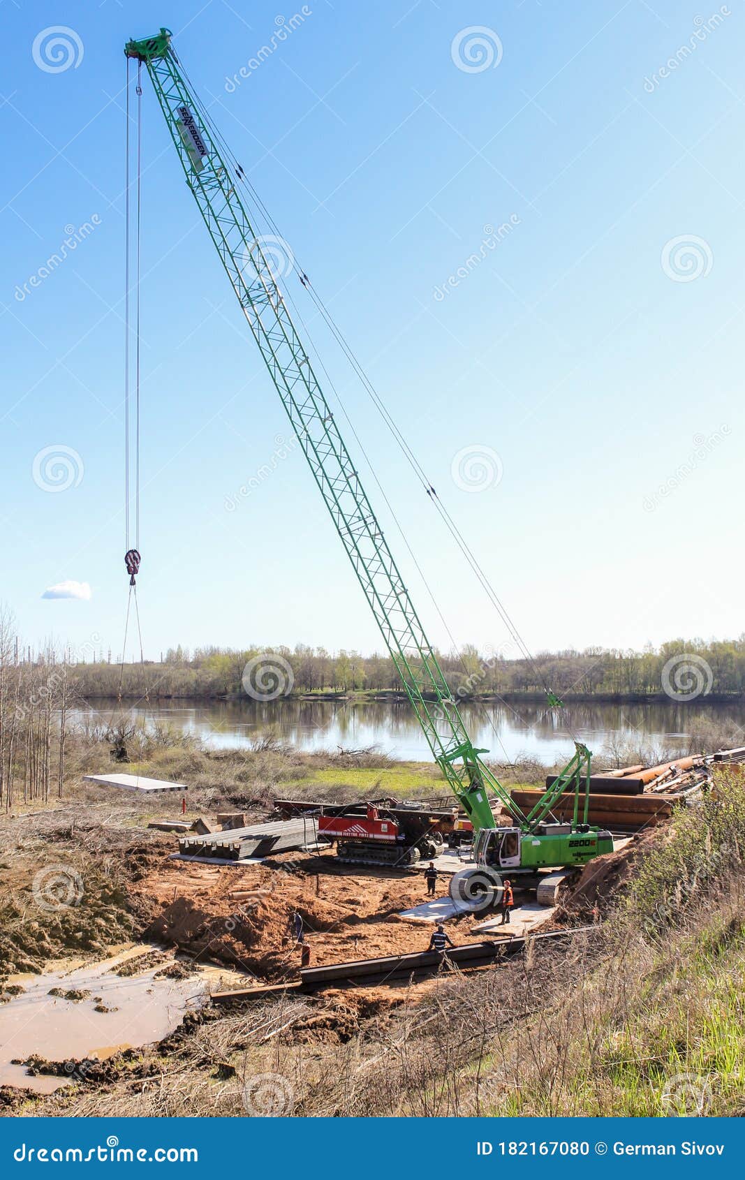 Self-propelled Crane at the Construction Site Editorial Image - Image ...
