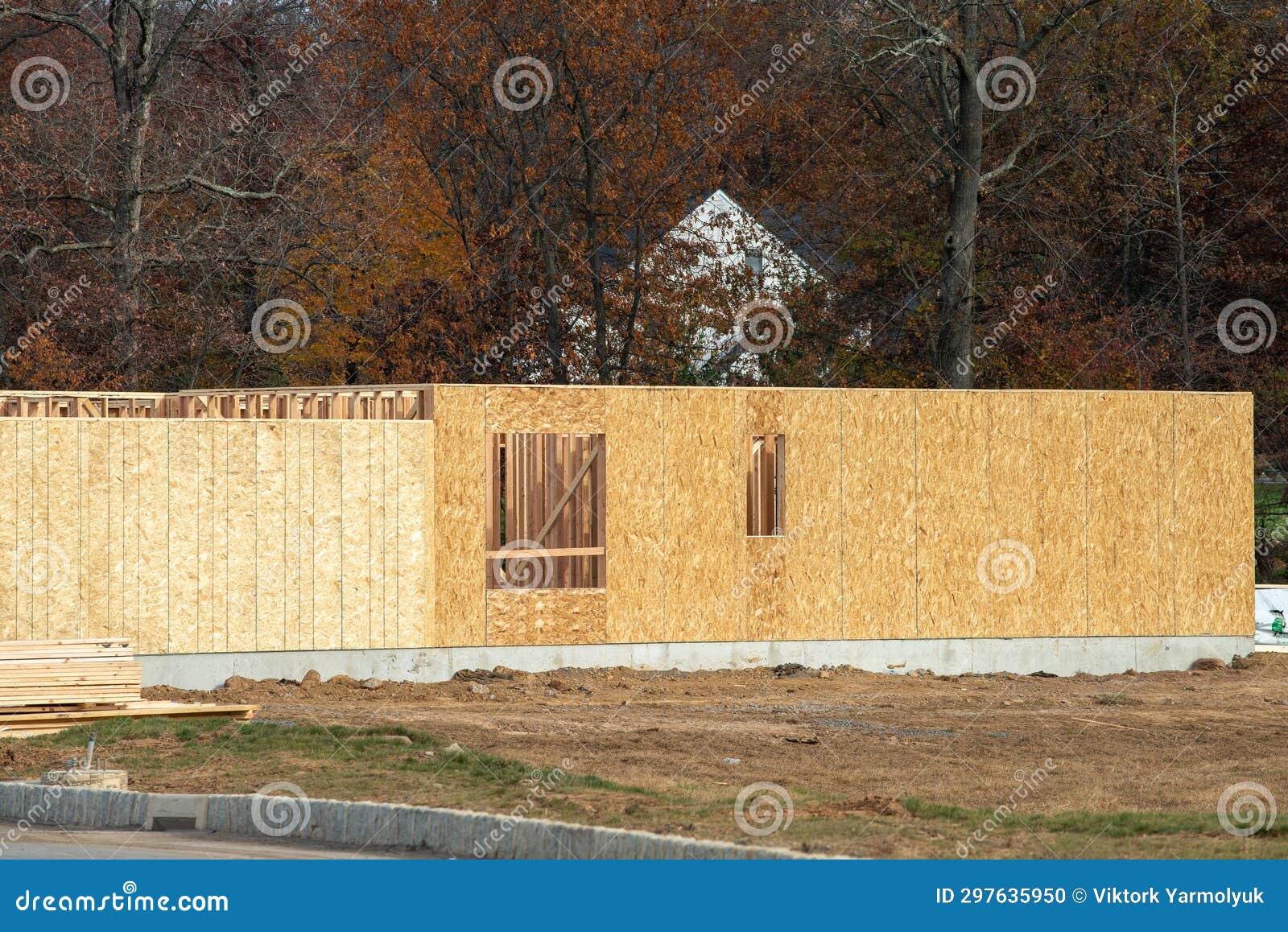 Start of Construction a Plywood House Stock Photo - Image of sunny ...