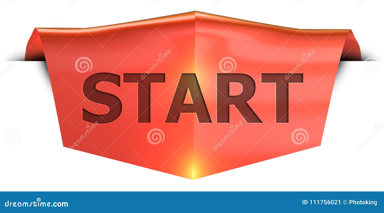Banner START stock illustration. Illustration of click - 111756021