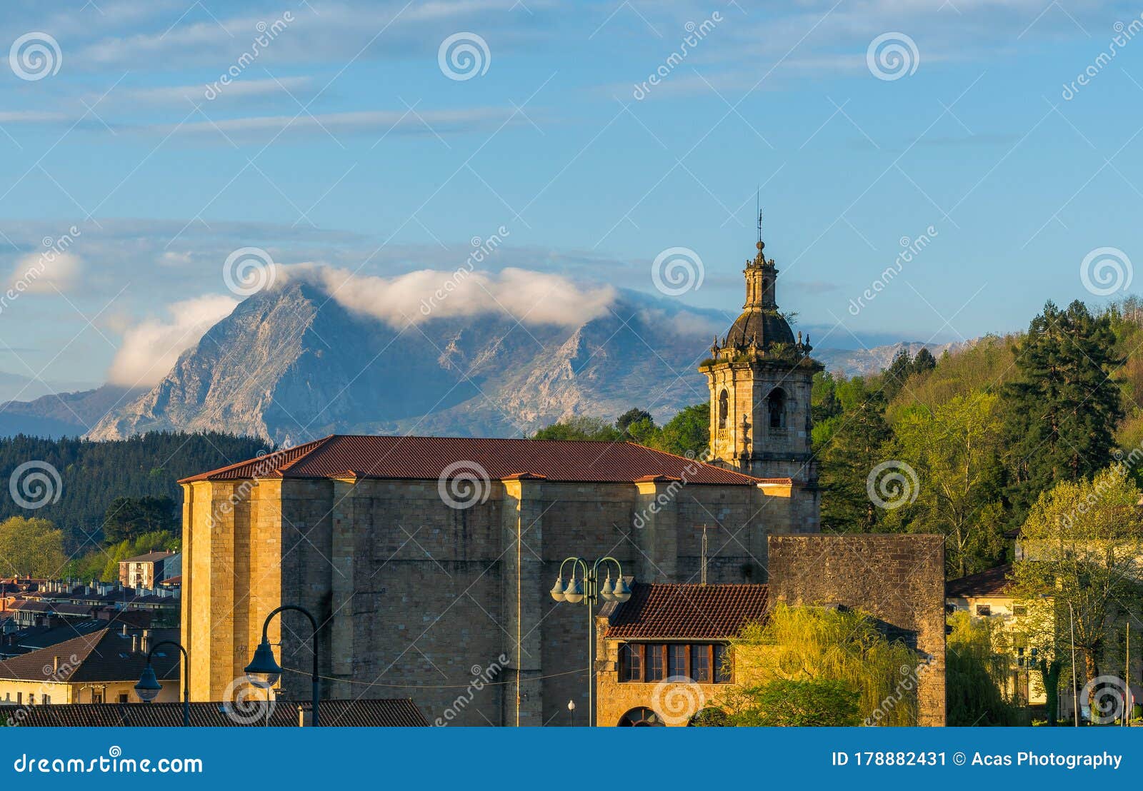 Start the Day in the Church of Berriz, Basque Country Stock Image ...