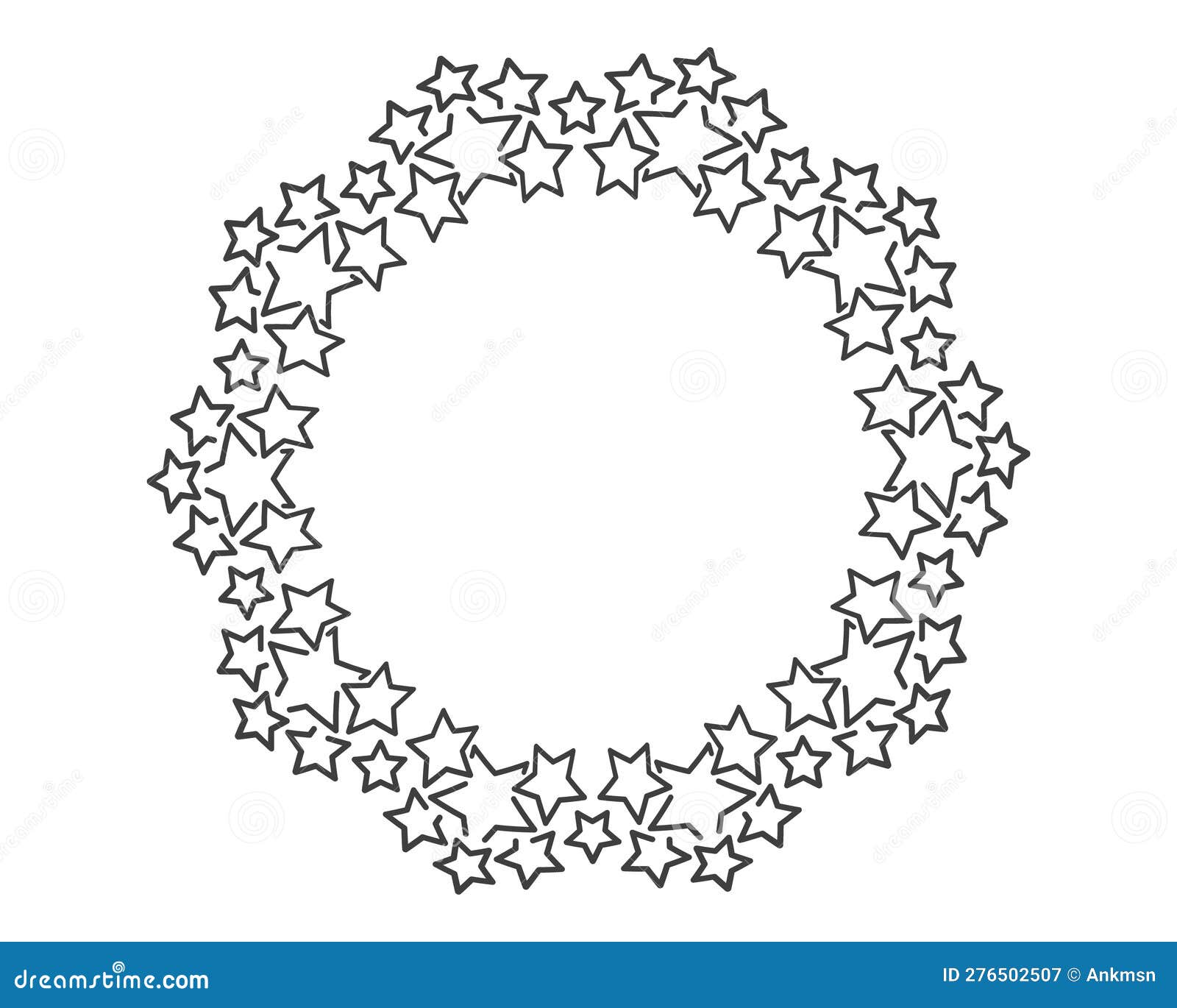 Start Decoration Frame in Vector. Stars Abstract Round Border Stock ...