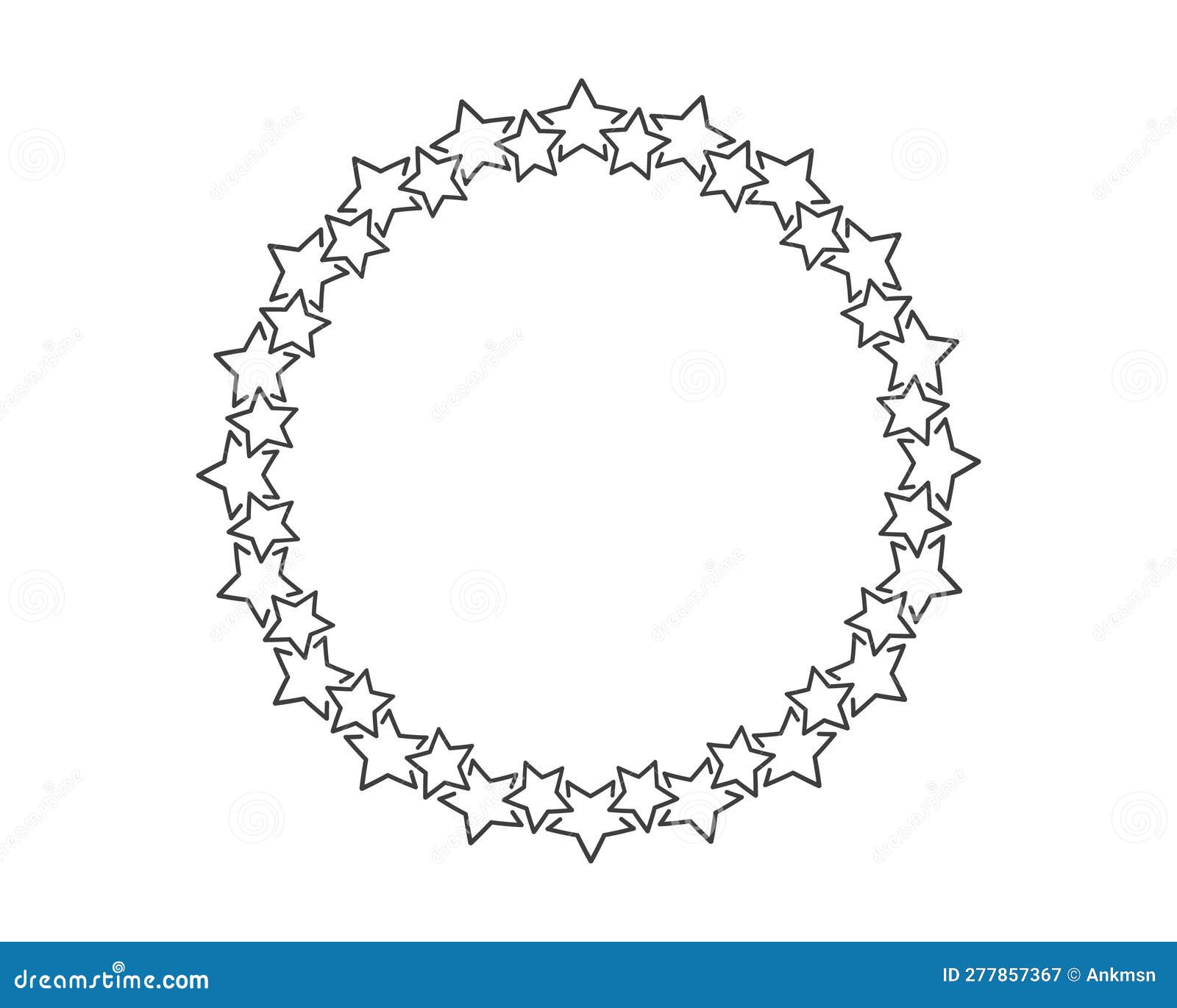Start Decoration Frame in Vector. Stars Abstract Round Border Stock ...