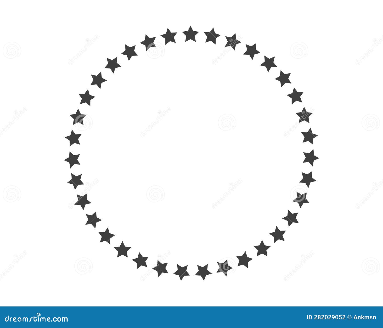 Start Decoration Frame in Vector. Stars Abstract Round Border Stock ...