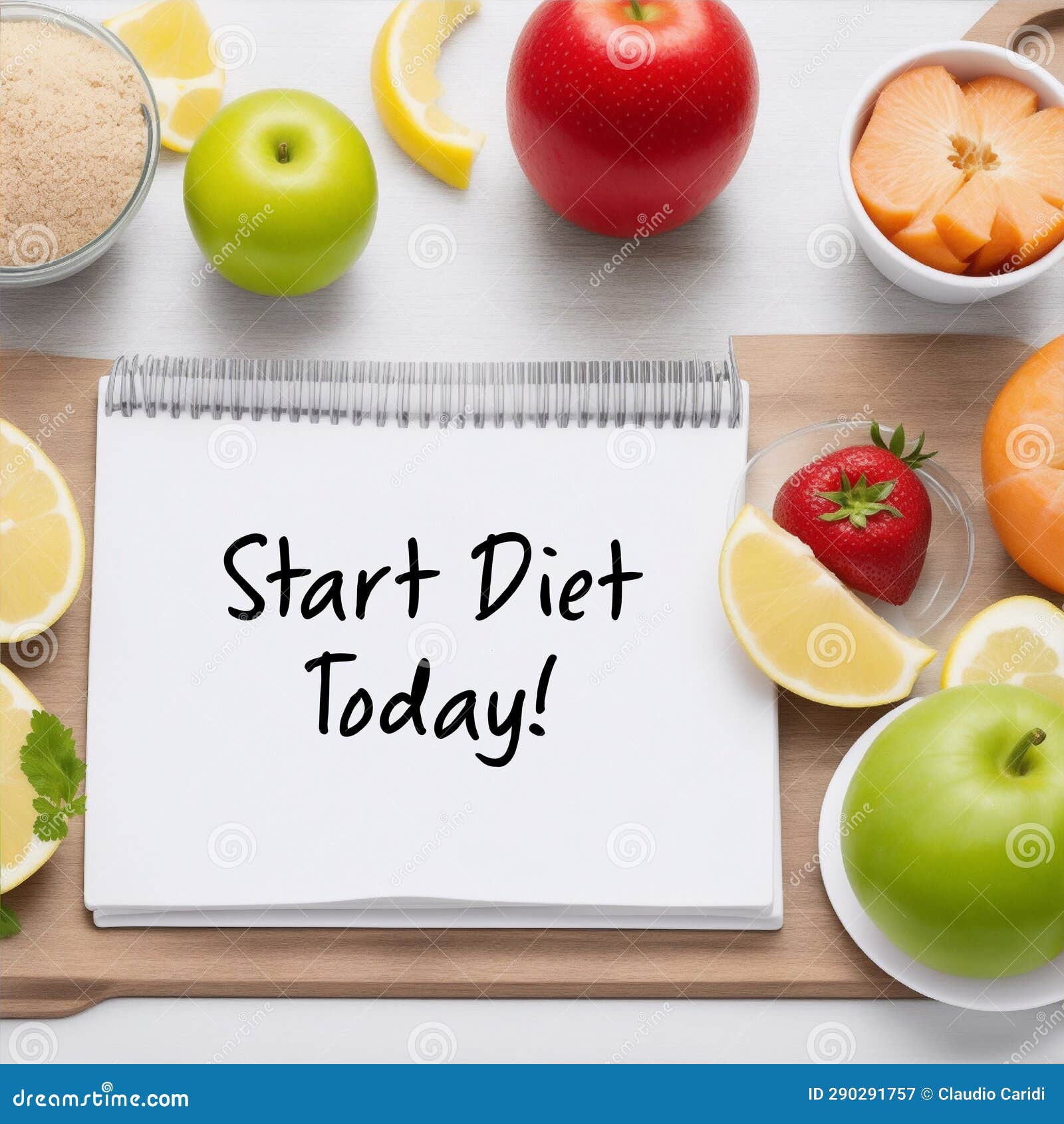 Start Diet Today. Start Diet Concept Stock Illustration - Illustration ...