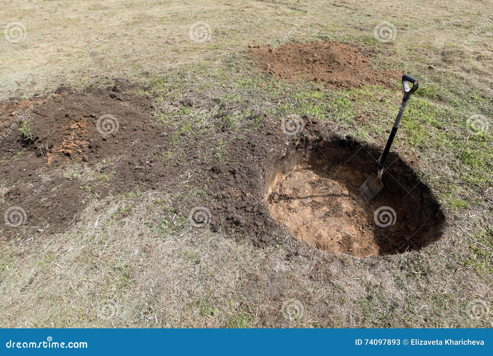 Start digging wells, pits stock image. Image of soil - 74097893