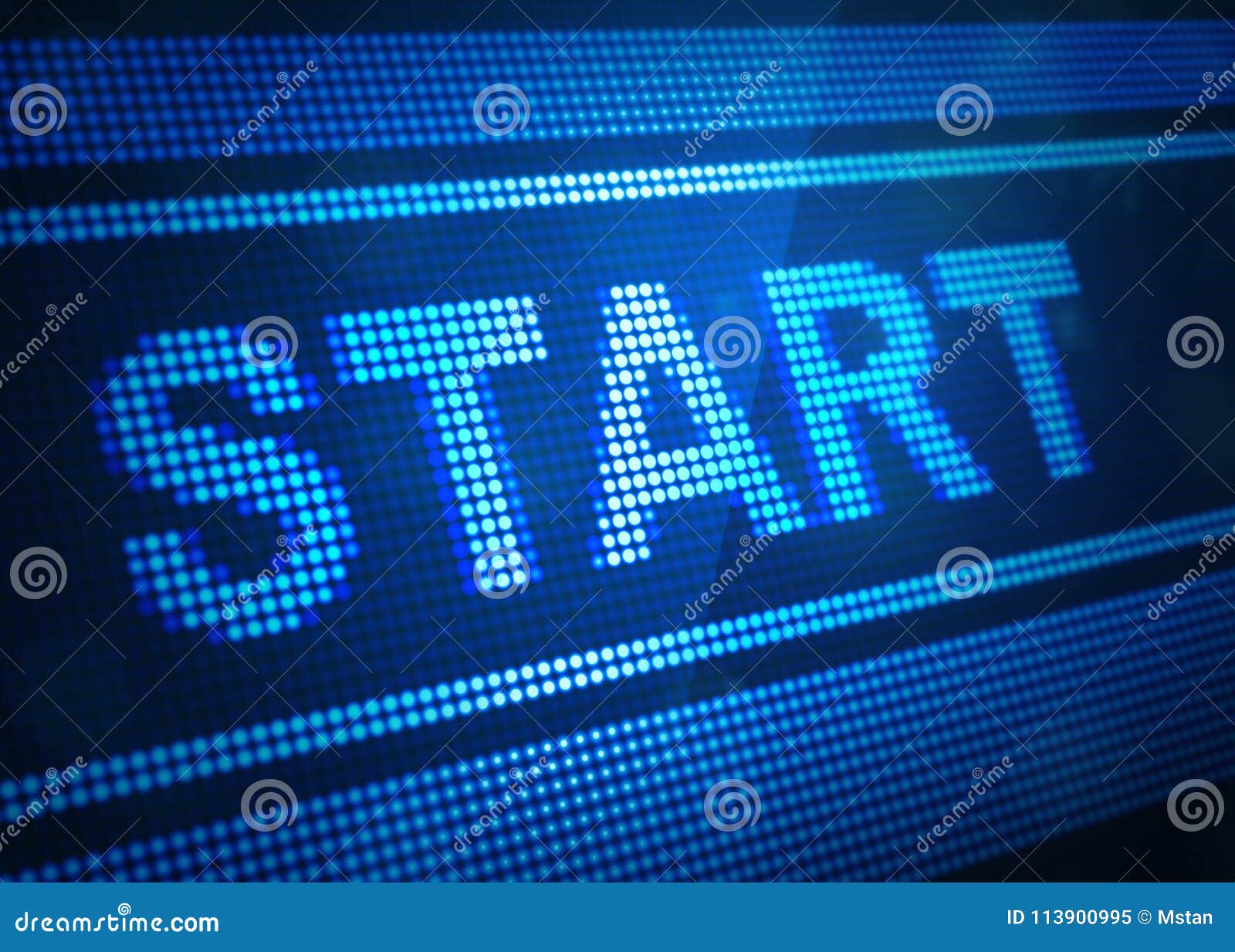 Start Digital Screen 3d Illustration Stock Illustration - Illustration ...