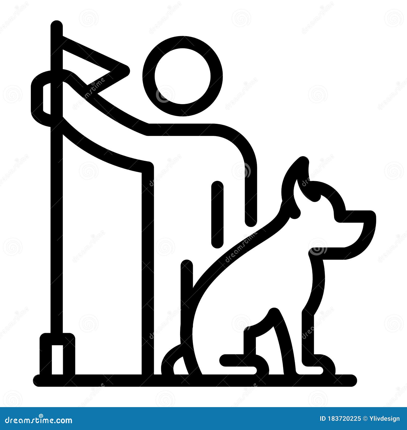 Start Dog Training Icon, Outline Style Stock Vector - Illustration of ...