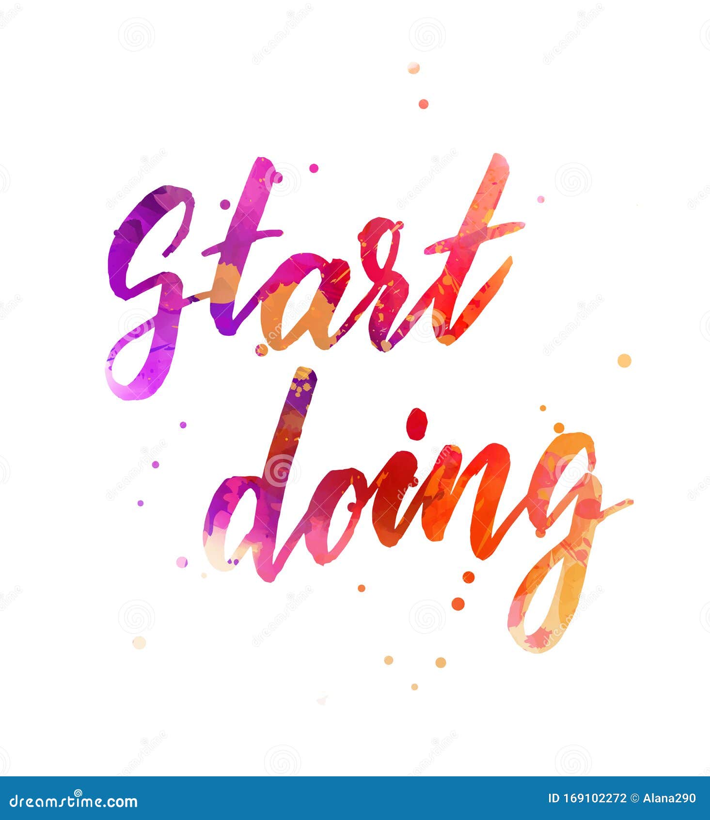 Start Doing - Motivational Message Stock Vector - Illustration of ...