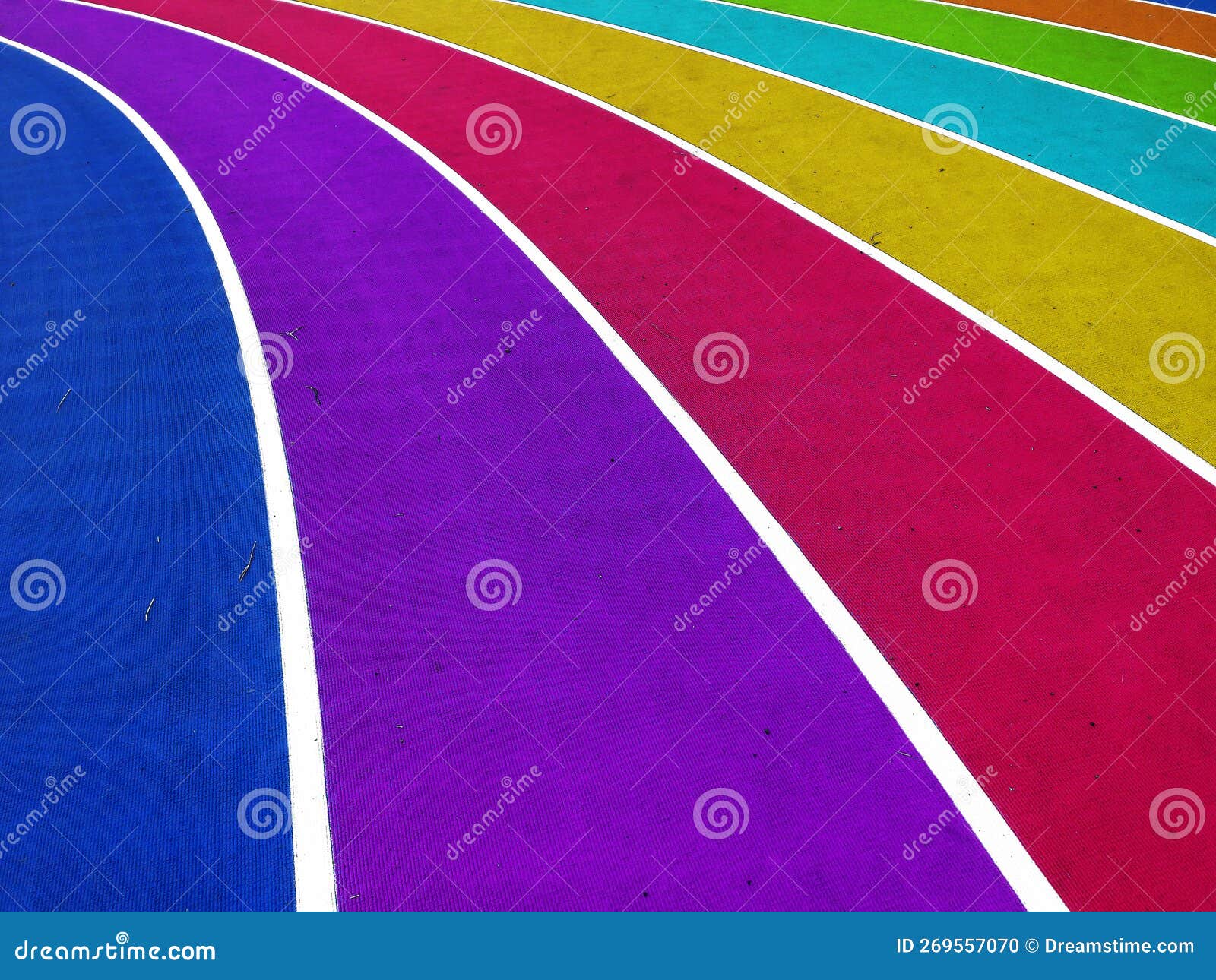 Colorful Runway. the Start and End of the Stadium Track Stock Photo ...