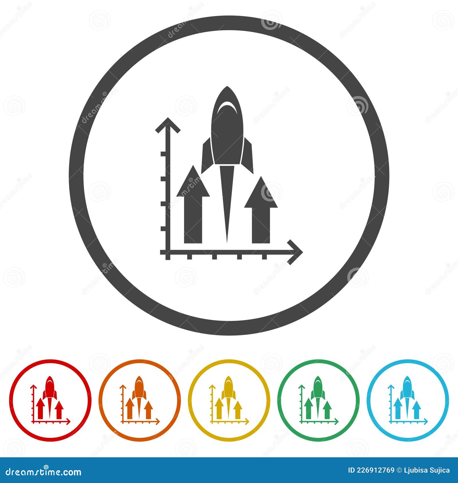 Start-Erfolg-Logo-Zeichensatz Vektor Abbildung - Illustration von ...