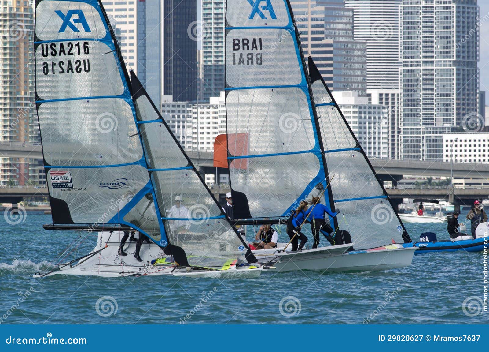 The Start of the Final Race for the 49erFX Class at the 2013 ISAF World ...