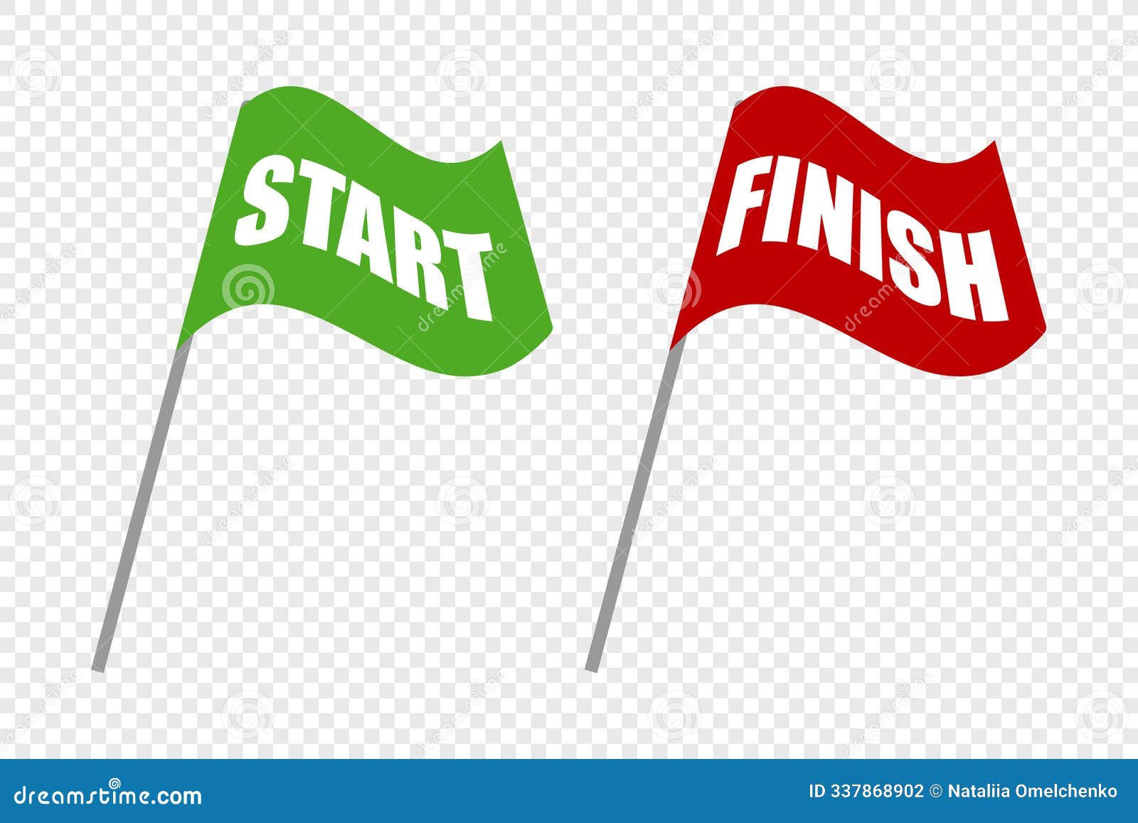 Start and Finish Flags, Vector Illustration Stock Illustration ...