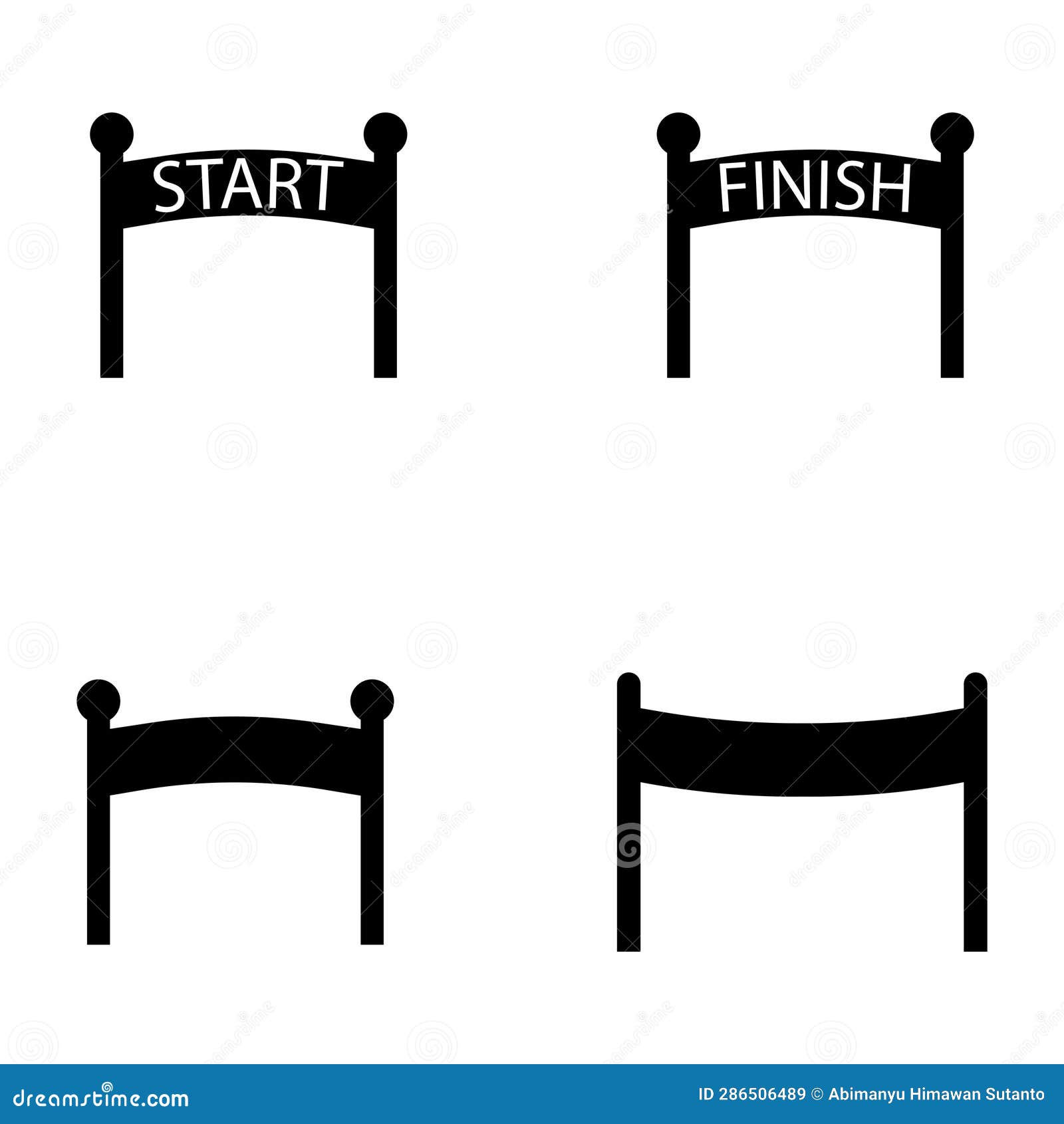 Start finish icon vector stock illustration. Illustration of position ...