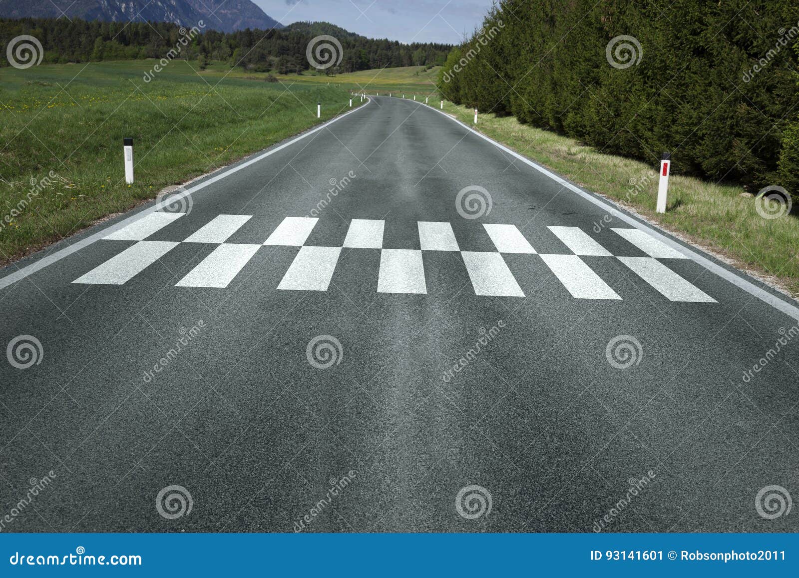 Start Finish Pattern Line on Road Ground Stock Image - Image of asphalt ...