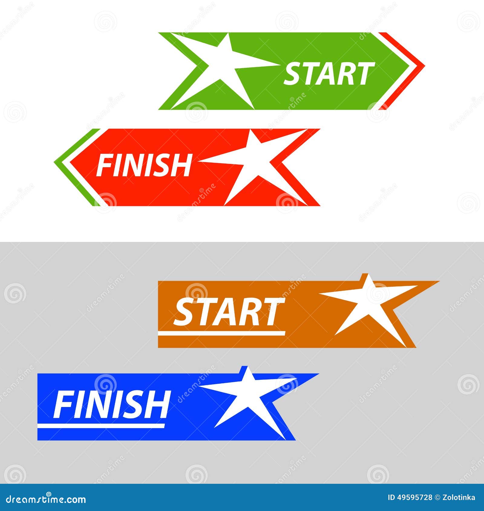Start and Finish, Vector Sticker, Button an Image Stock Vector ...