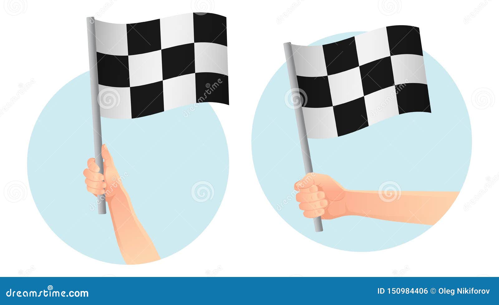 Start flag in hand icon stock illustration. Illustration of sign ...