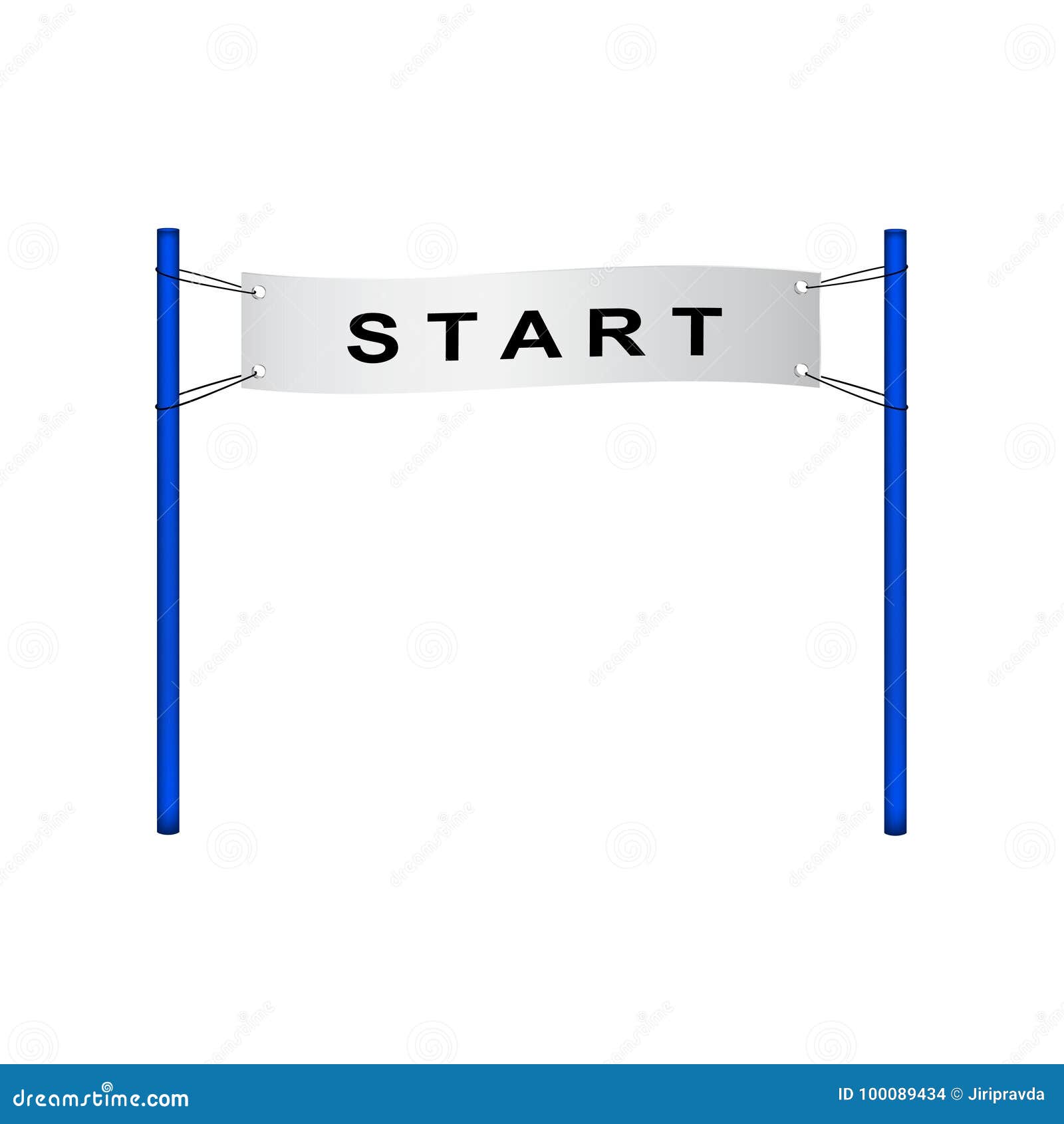 Start flag in retro design stock vector. Illustration of blue - 100089434