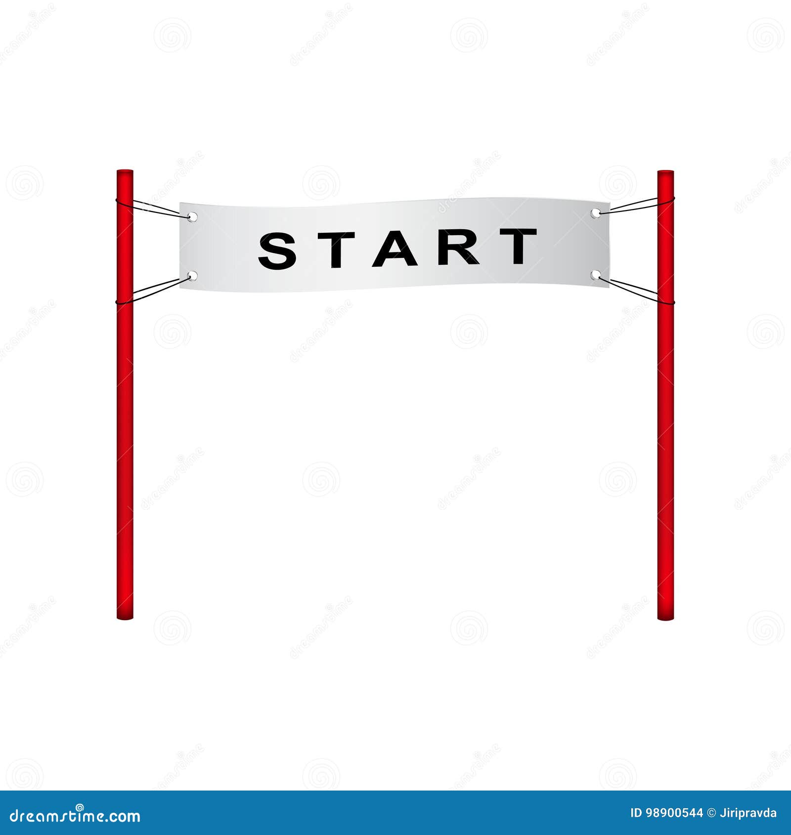 Start flag in retro design stock vector. Illustration of isolated ...