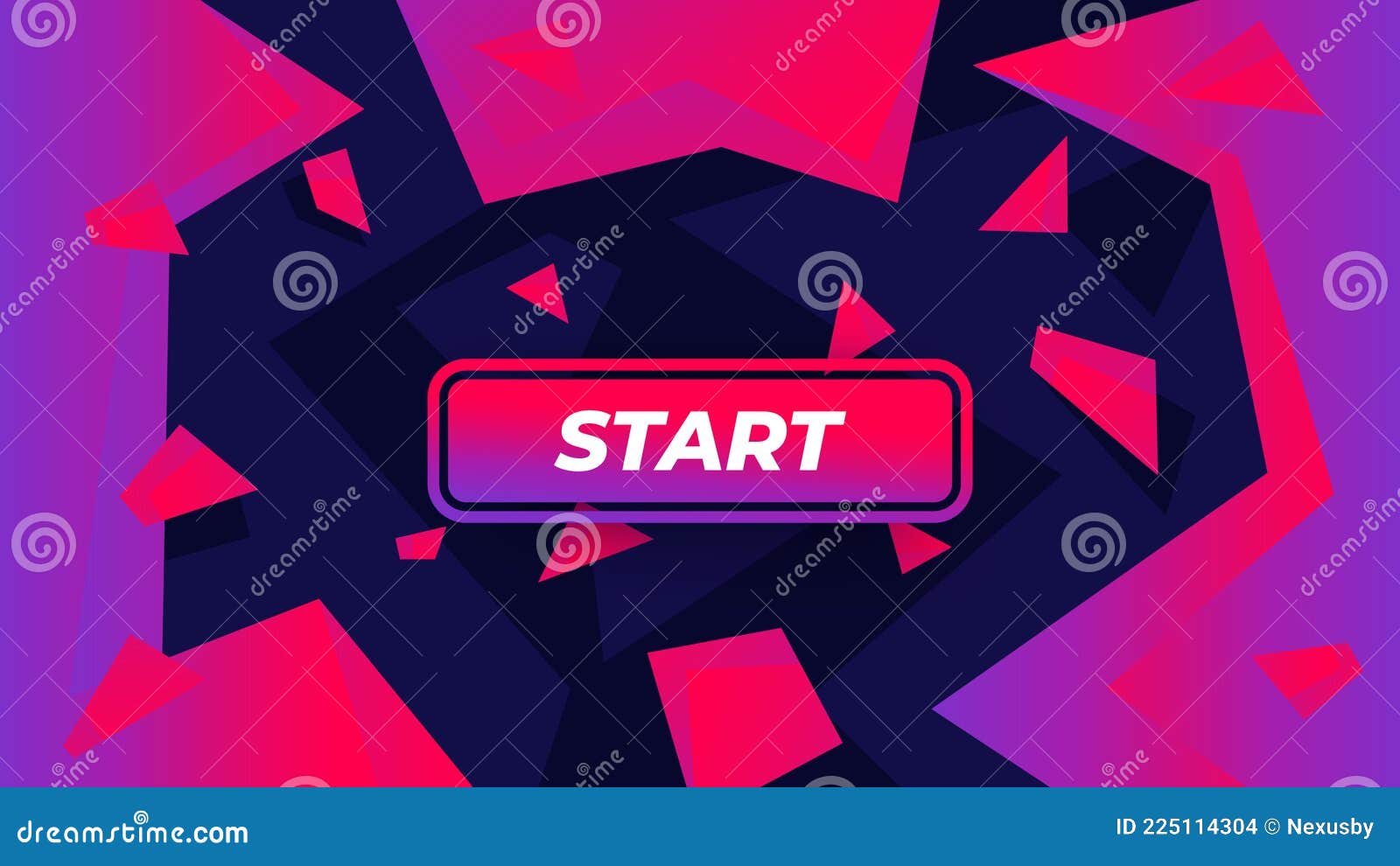 Start Game Players Option, Pixel Art Scene Set Stock Image ...