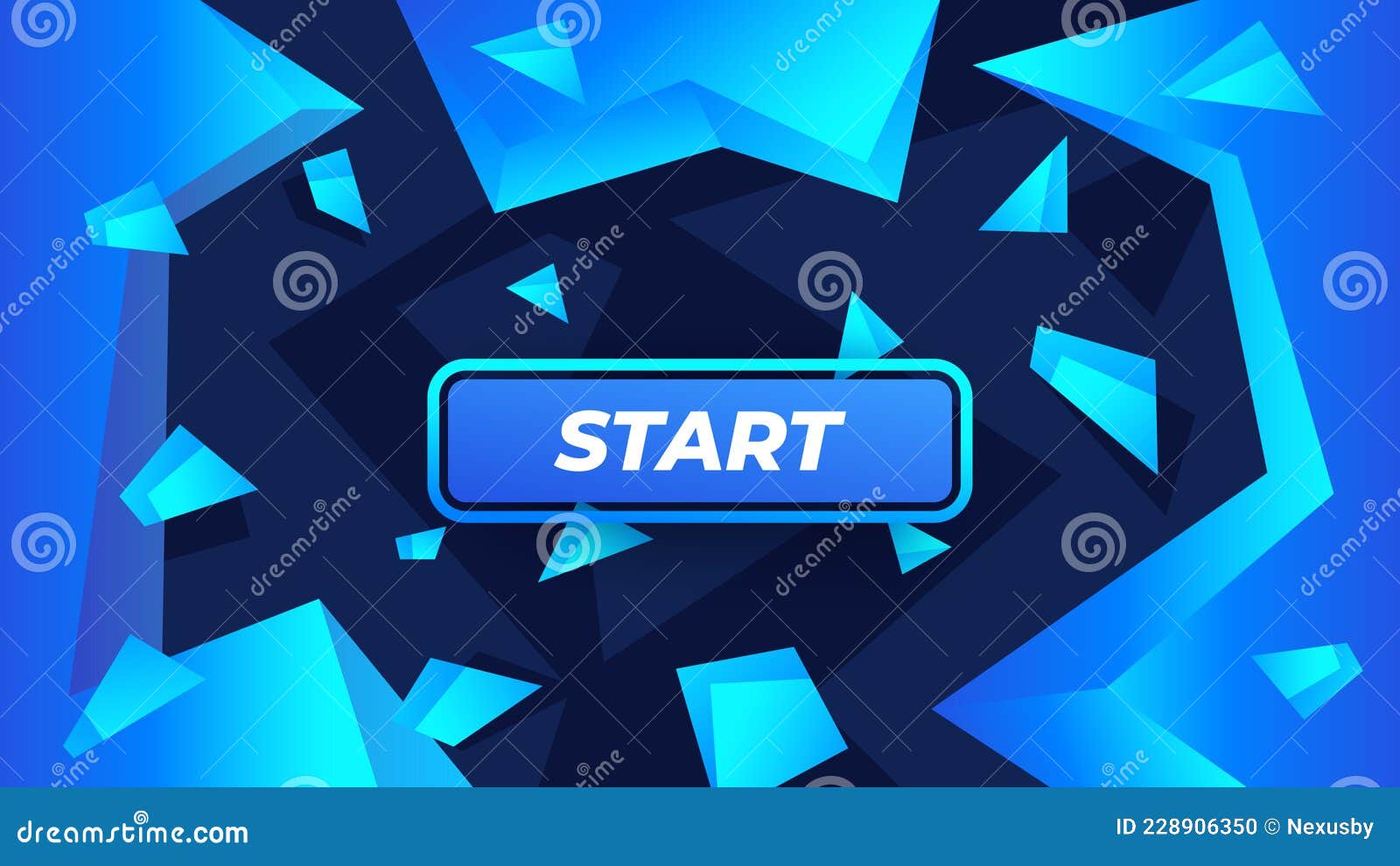 Start Game Button on Background with Crystals Stock Vector ...