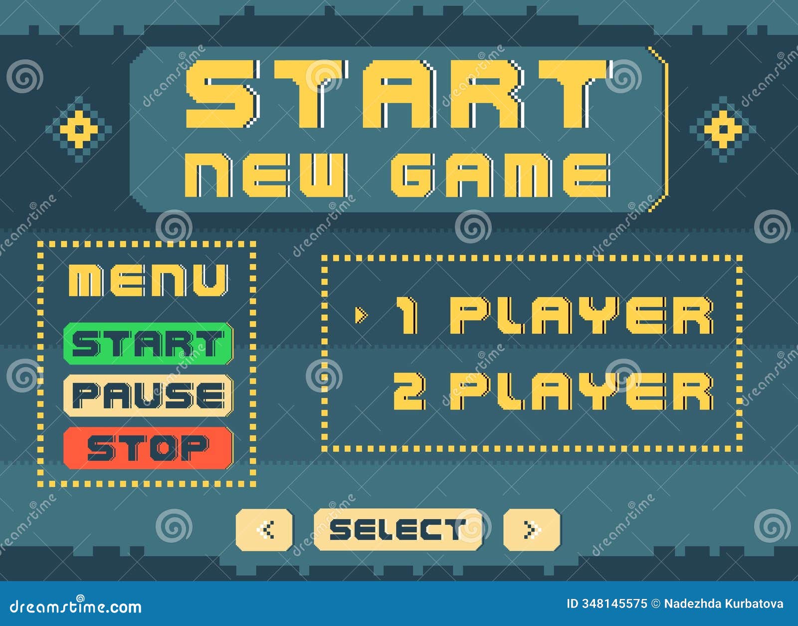 VHS VCR Menu Font & Elements Vector Illustration | CartoonDealer.com ...