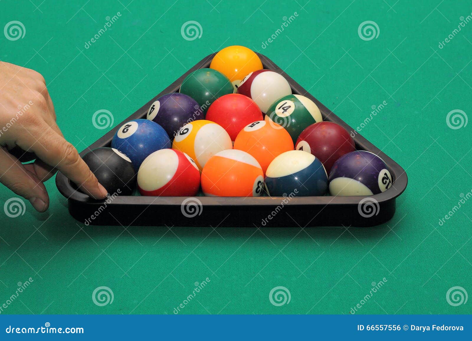 The Start of the Game Pool Billiard Stock Photo - Image of player ...