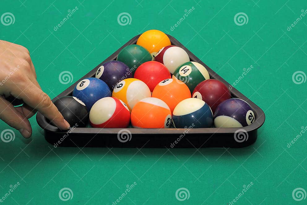 The Start of the Game Pool Billiard Stock Photo - Image of player ...