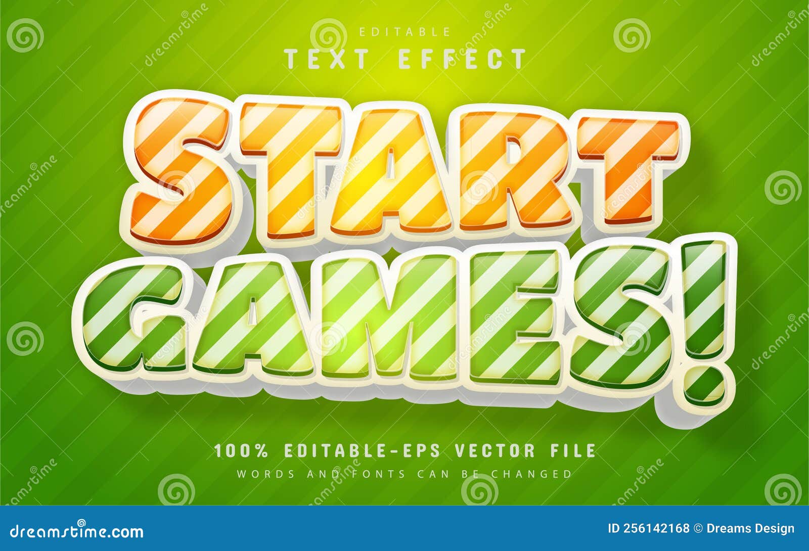 Start Game Text Effect Editable Stock Vector - Illustration of computer ...