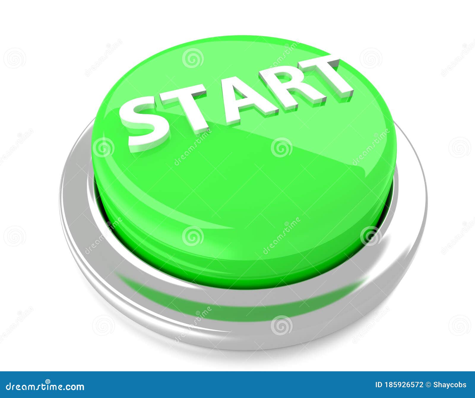 START on Green Push Button. 3d Illustration. Isolated Background Stock ... START on Green Push Button. 3d Illustration. Isolated Background Stock ...