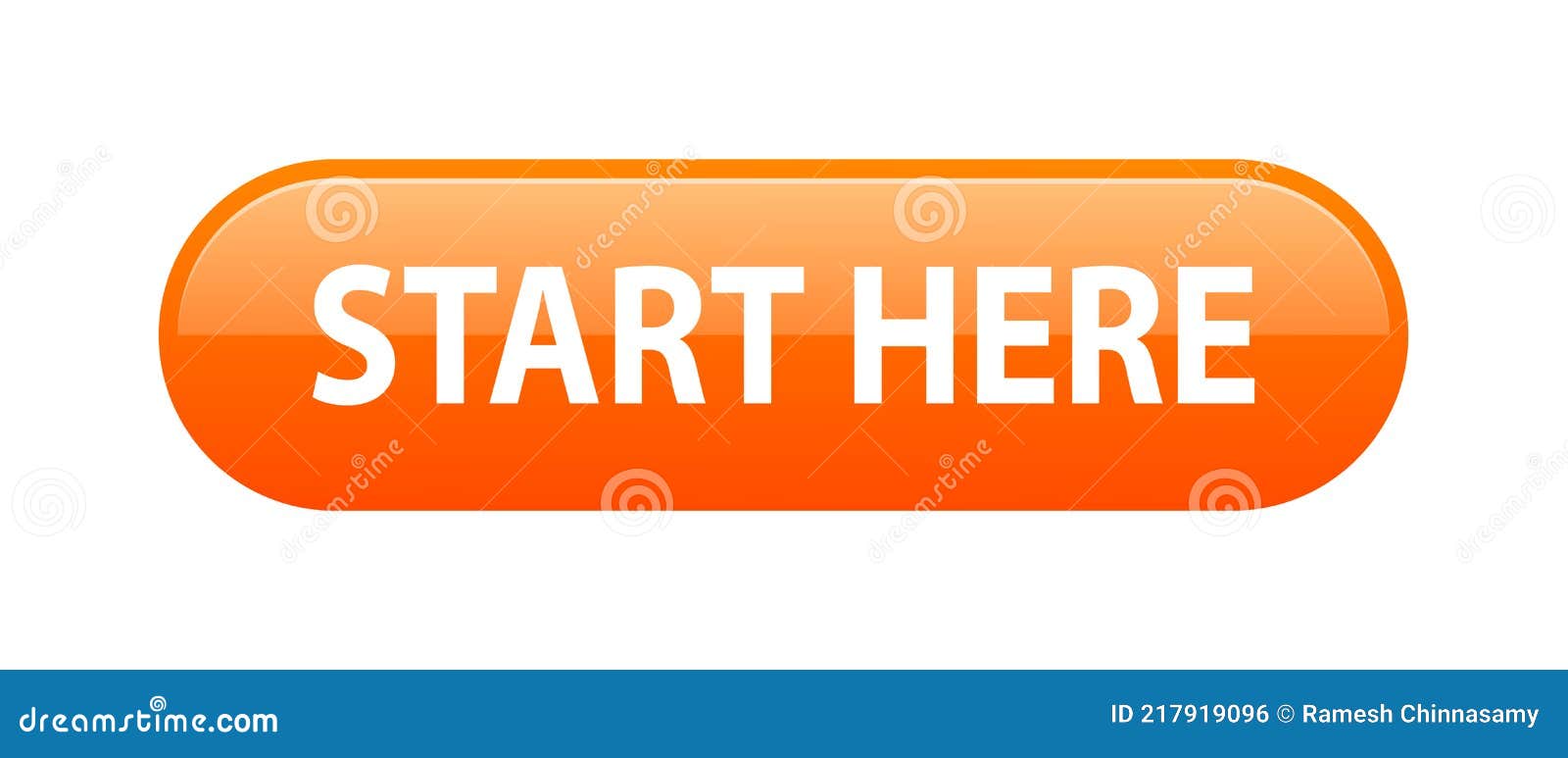 Start here button stock vector. Illustration of glossy - 217919096