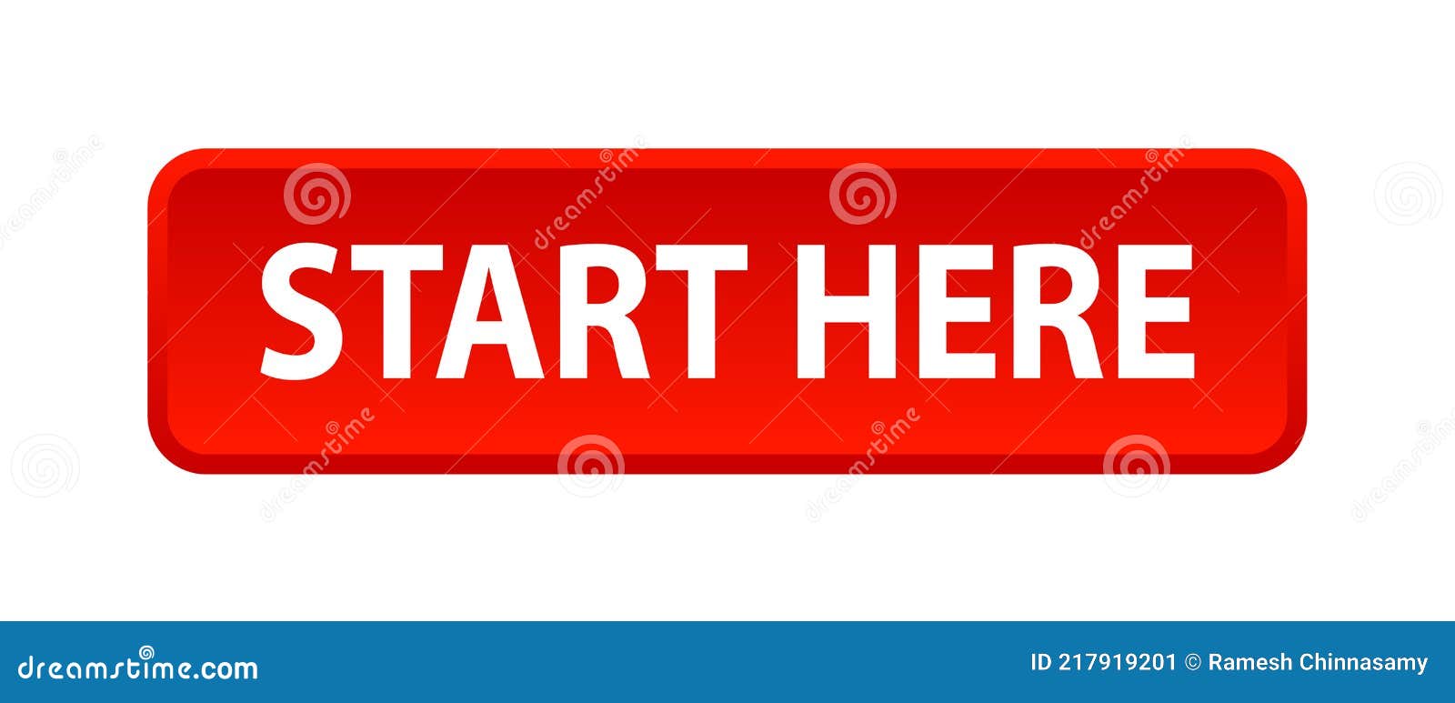 Start here button stock vector. Illustration of advertisement - 217919201