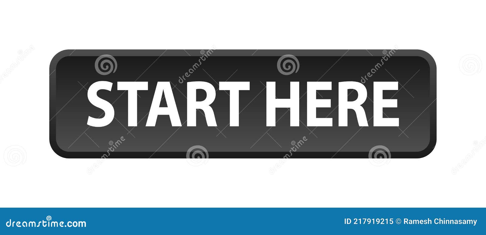 Start here button stock vector. Illustration of design - 217919215