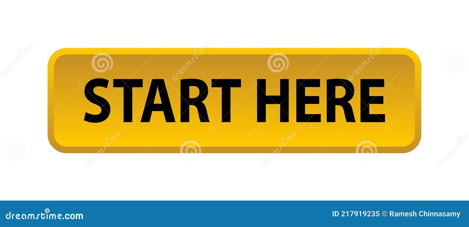 Start Here Button - Colorful Vector Illustration With Mouse Arrow ...