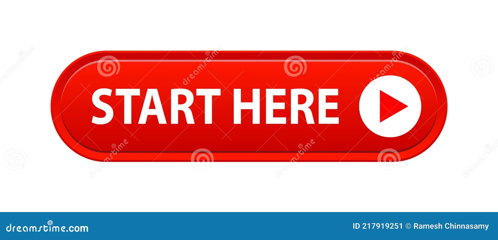 Start here button stock vector. Illustration of enter - 217919251