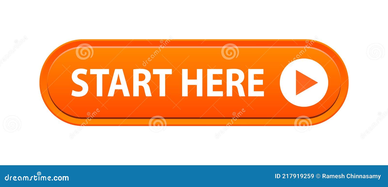 Start here button stock vector. Illustration of assistance - 217919259