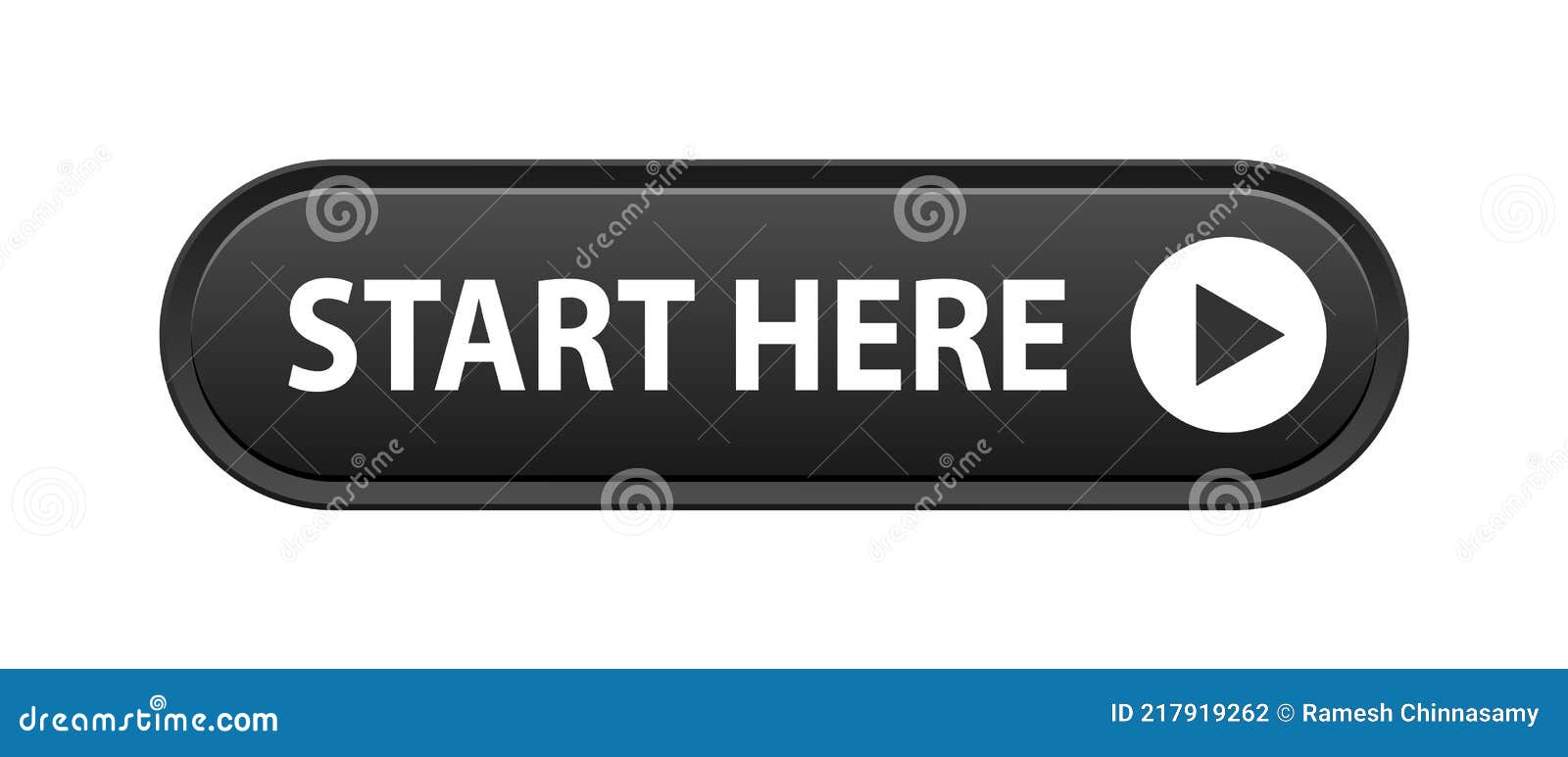 Start here button stock vector. Illustration of discover - 217919262