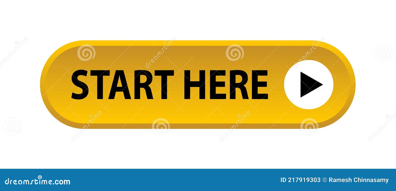 Start here button stock vector. Illustration of black - 217919303