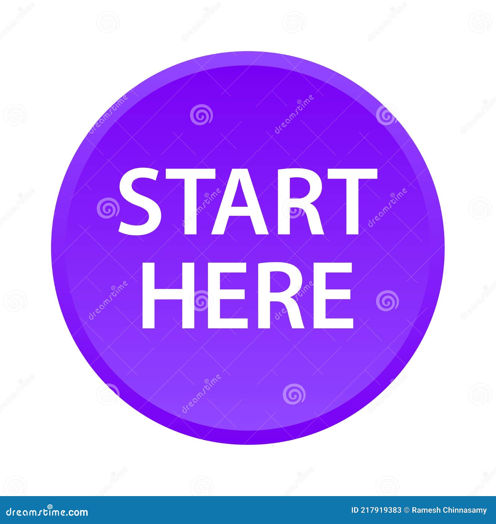 Start here button stock vector. Illustration of arrow - 217919383