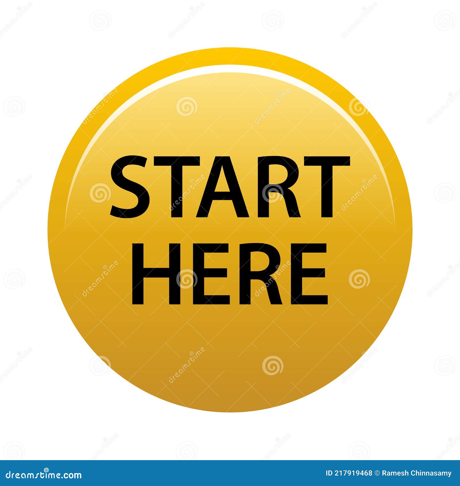 Start here button stock vector. Illustration of cursor - 217919468