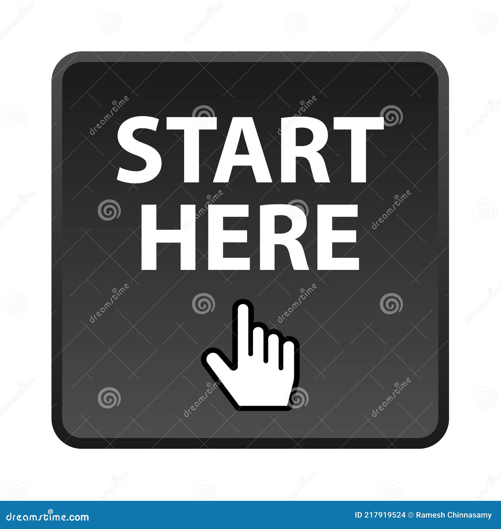 Start here button stock vector. Illustration of business - 217919524