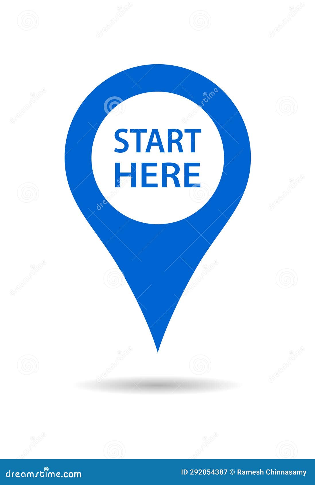Map Pin Pointer Navigation. Start Here Sign Stock Illustration ...