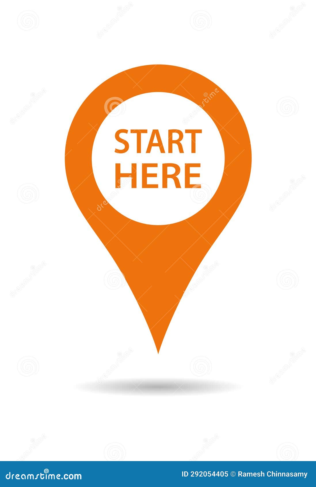 Map Pin Pointer Navigation. Start Here Sign Stock Illustration ...